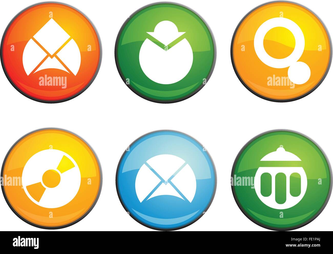 Mail icons set Stock Vector Image & Art - Alamy