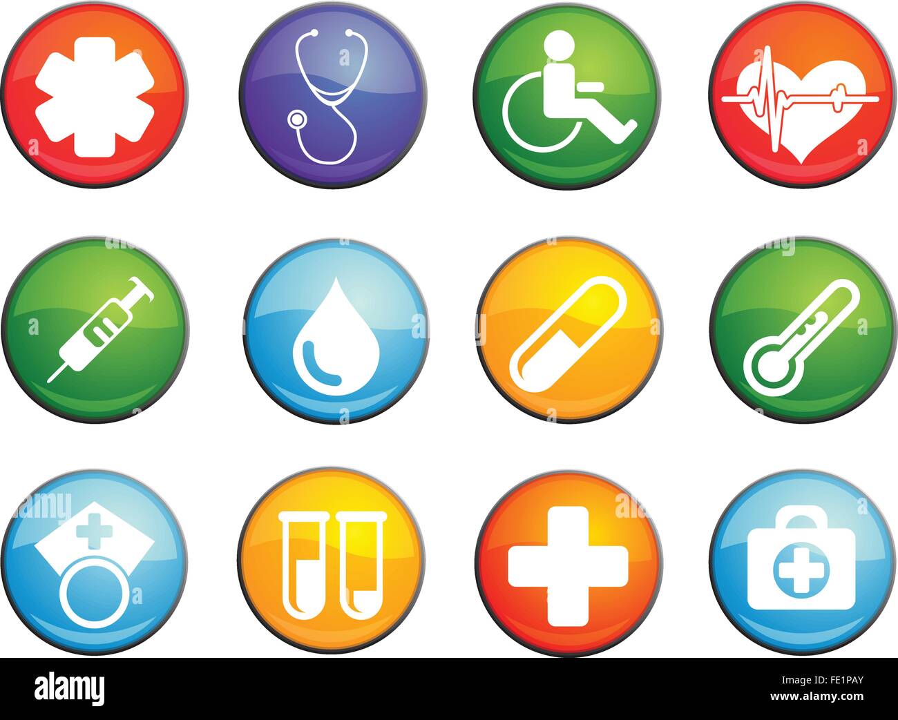 Medication icon sign set Stock Vector Images - Alamy