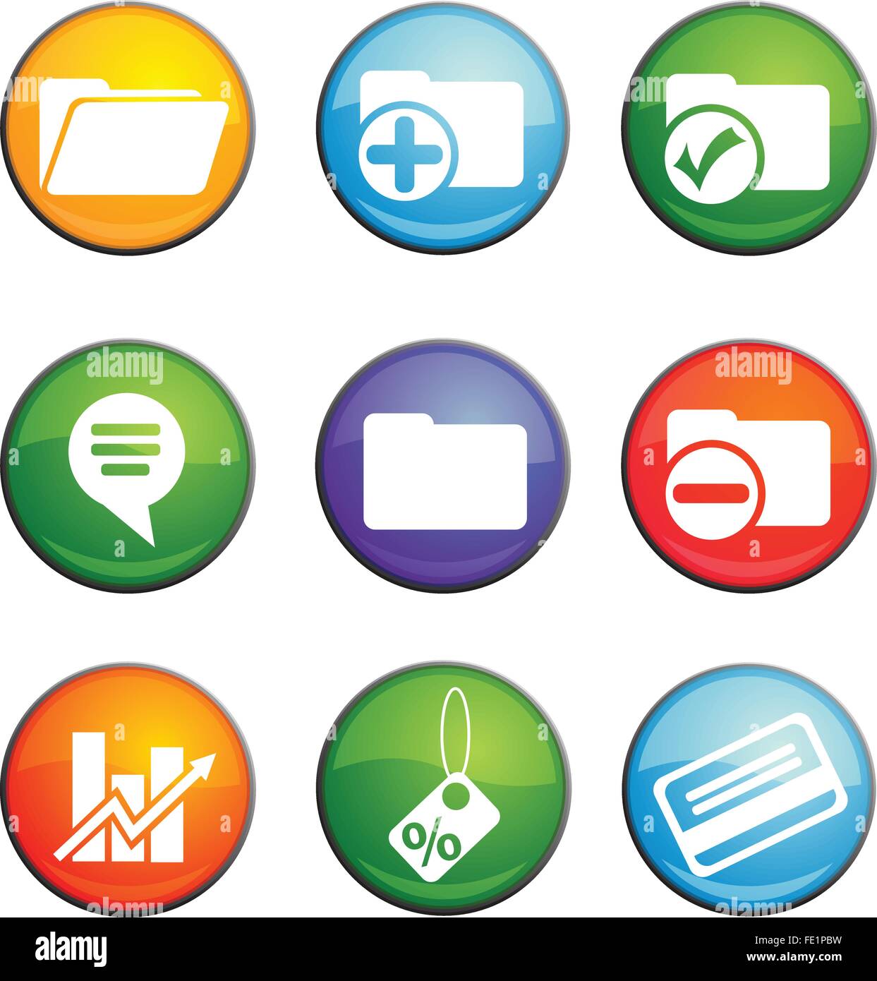 Office icons set Stock Vector Image & Art - Alamy