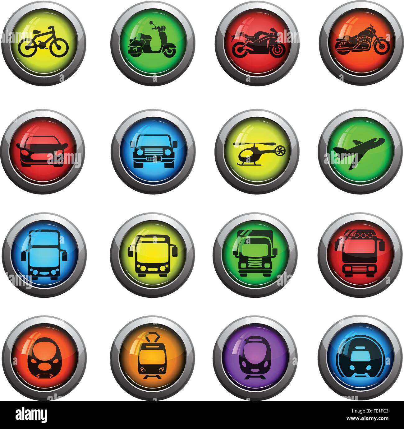 Transport mode icons set Stock Vector Image & Art - Alamy