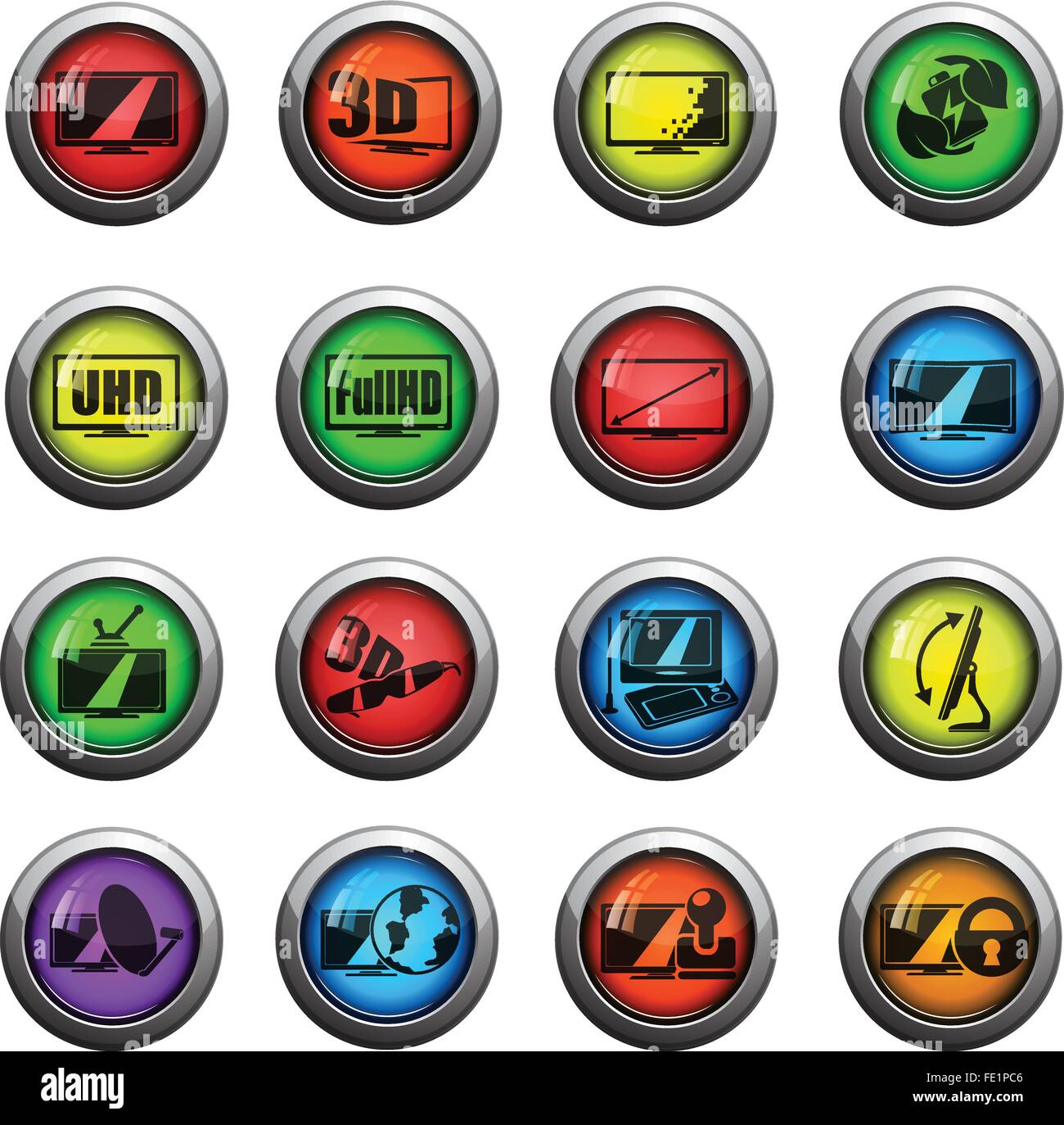 Set high resolution 3d Stock Vector Images - Alamy