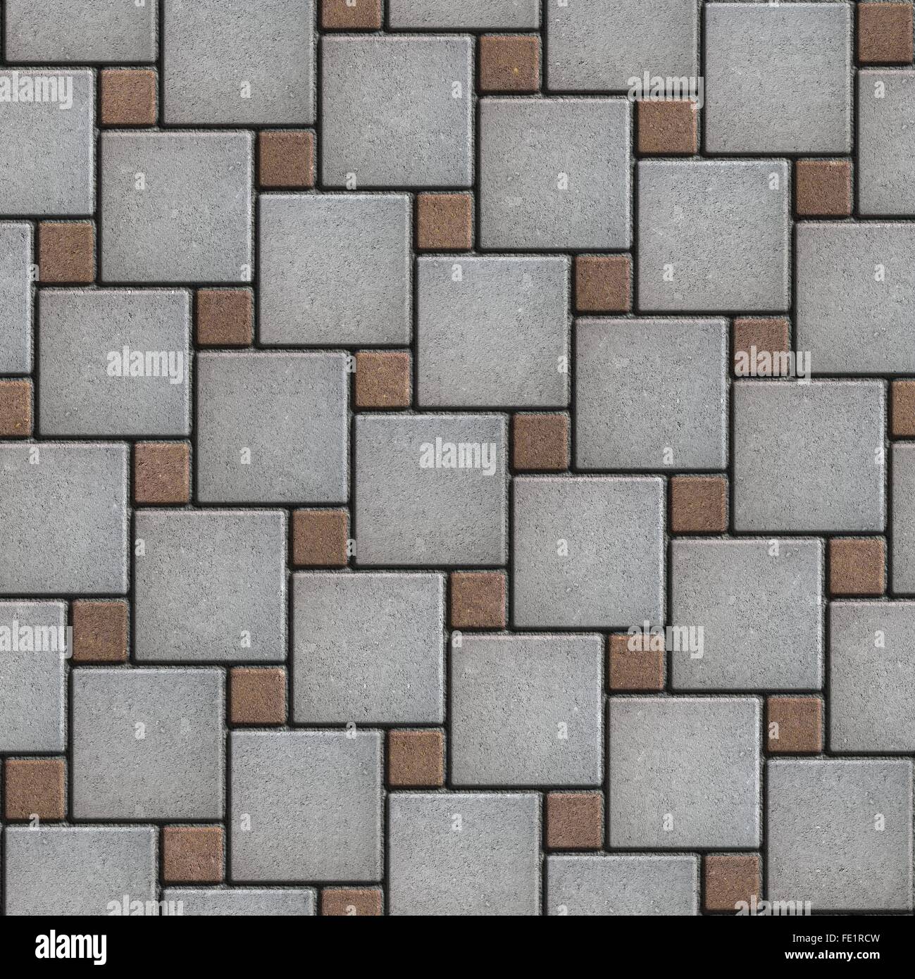 Gray and Brown Squares of Pavement. Seamless Texture Stock Photo - Alamy
