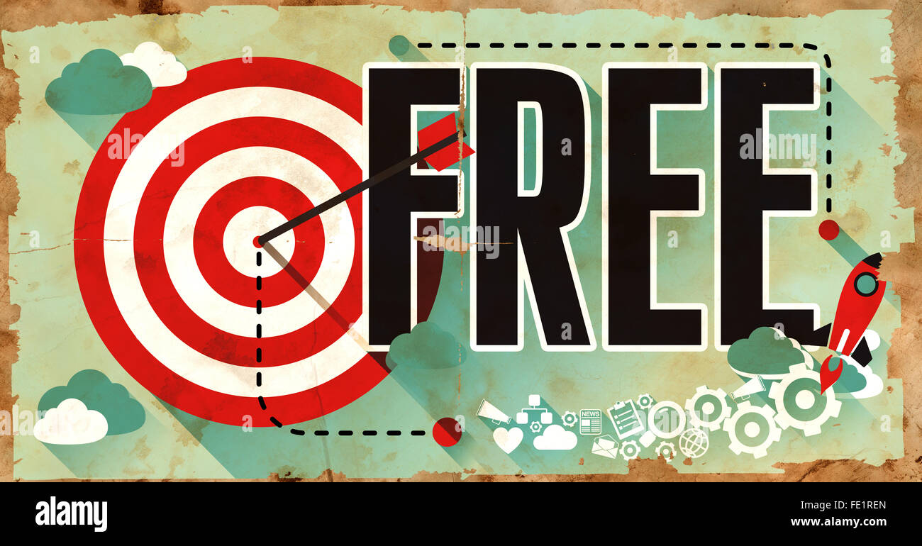 Free Concept. Poster in Flat Design Stock Photo - Alamy