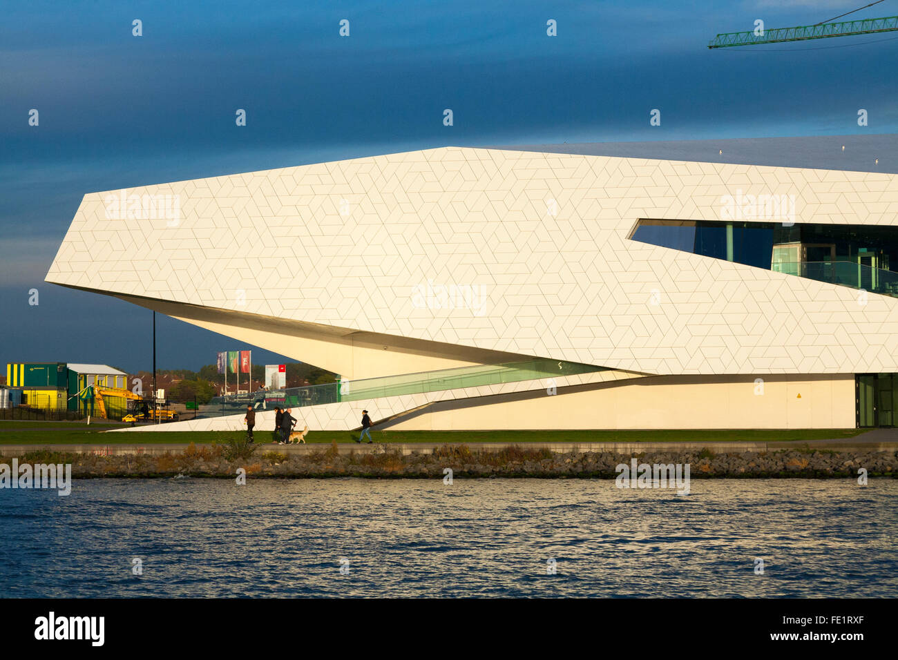 The EYE Film Institute building and IJ promenade in the Dutch capital ...