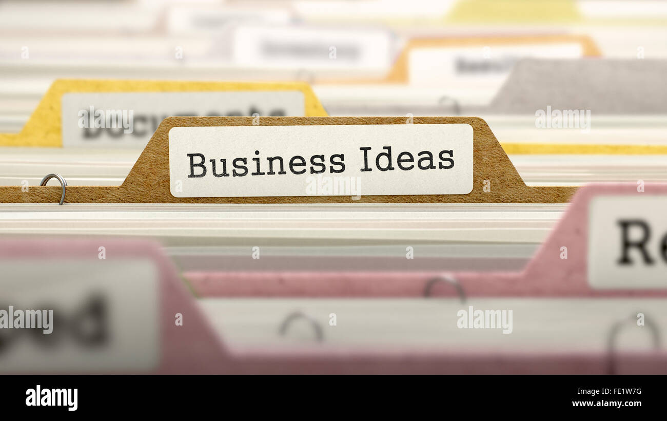 Business Ideas Concept on Folder Register Stock Photo - Alamy