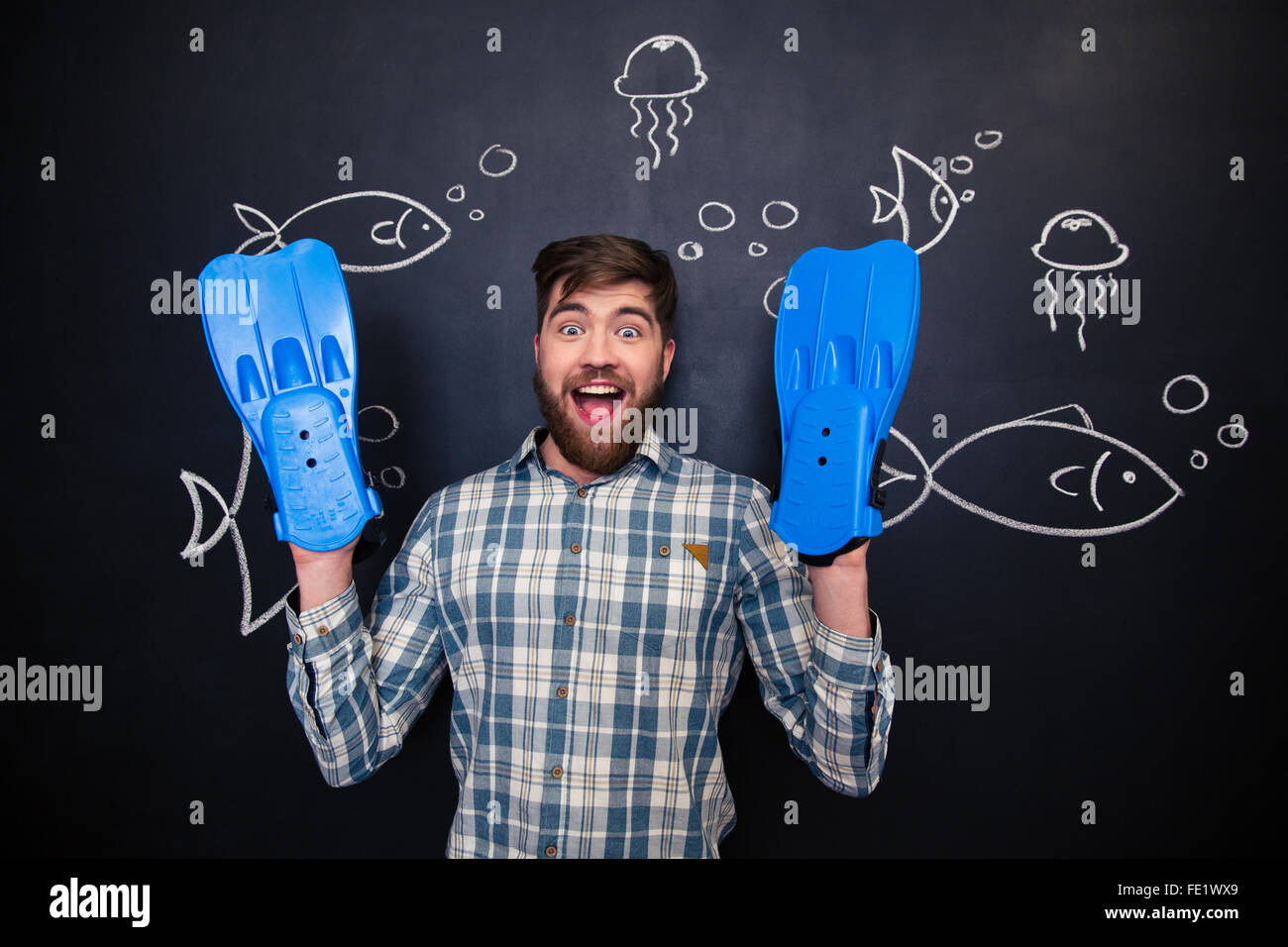 Man flippers hi-res stock photography and images - Alamy