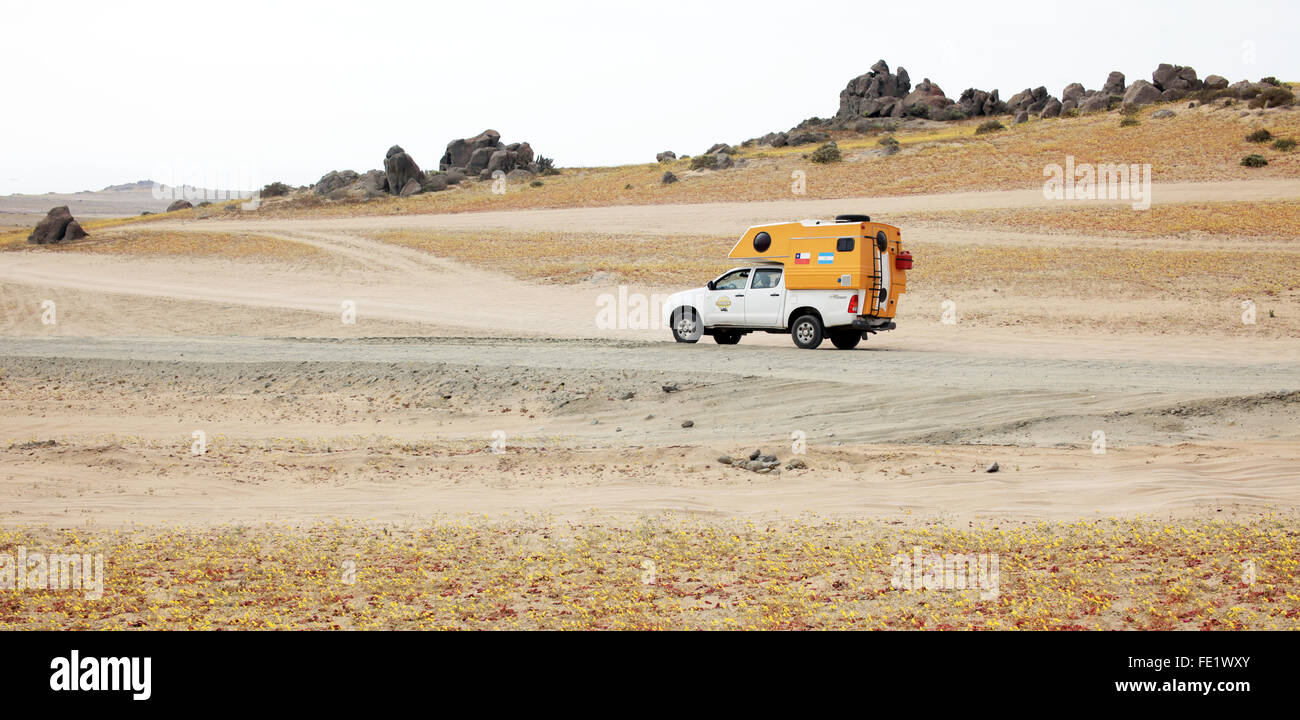 A 4x4 camper van in the Atacama, Desert, Chile Stock Photo - Alamy