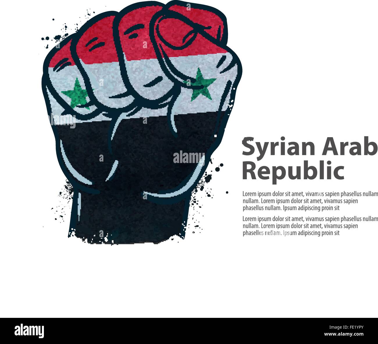 fist. flag Syria. vector illustration Stock Vector Image & Art - Alamy