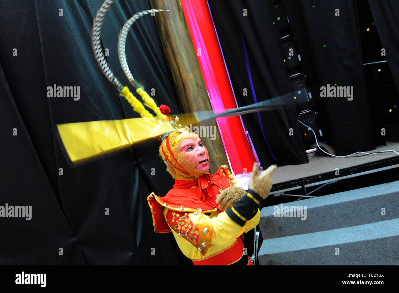 Bangkok, Thailand. 4th Feb, 2016. A performer dressed as the legendary ...