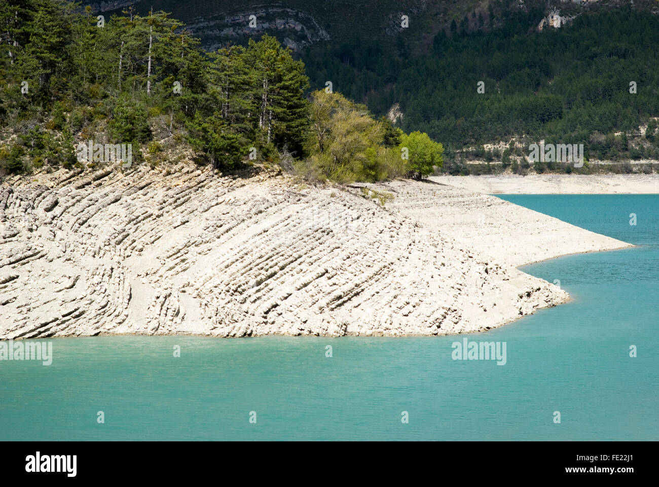 The lake of Castillon, France Stock Photo - Alamy