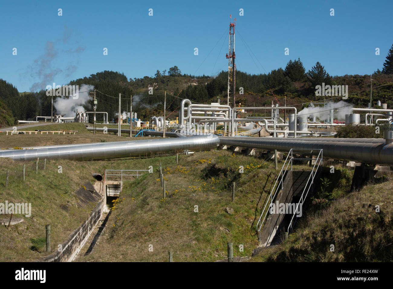 Wairakei is a geothermal power station in New Zealand supporting three ...