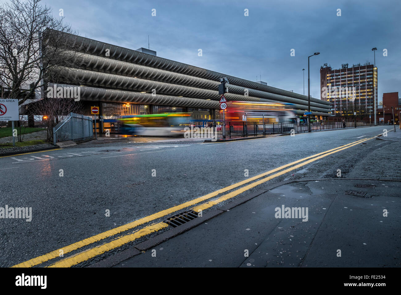 Preston Bus Station pictured here in the early morning drizzle is an ...