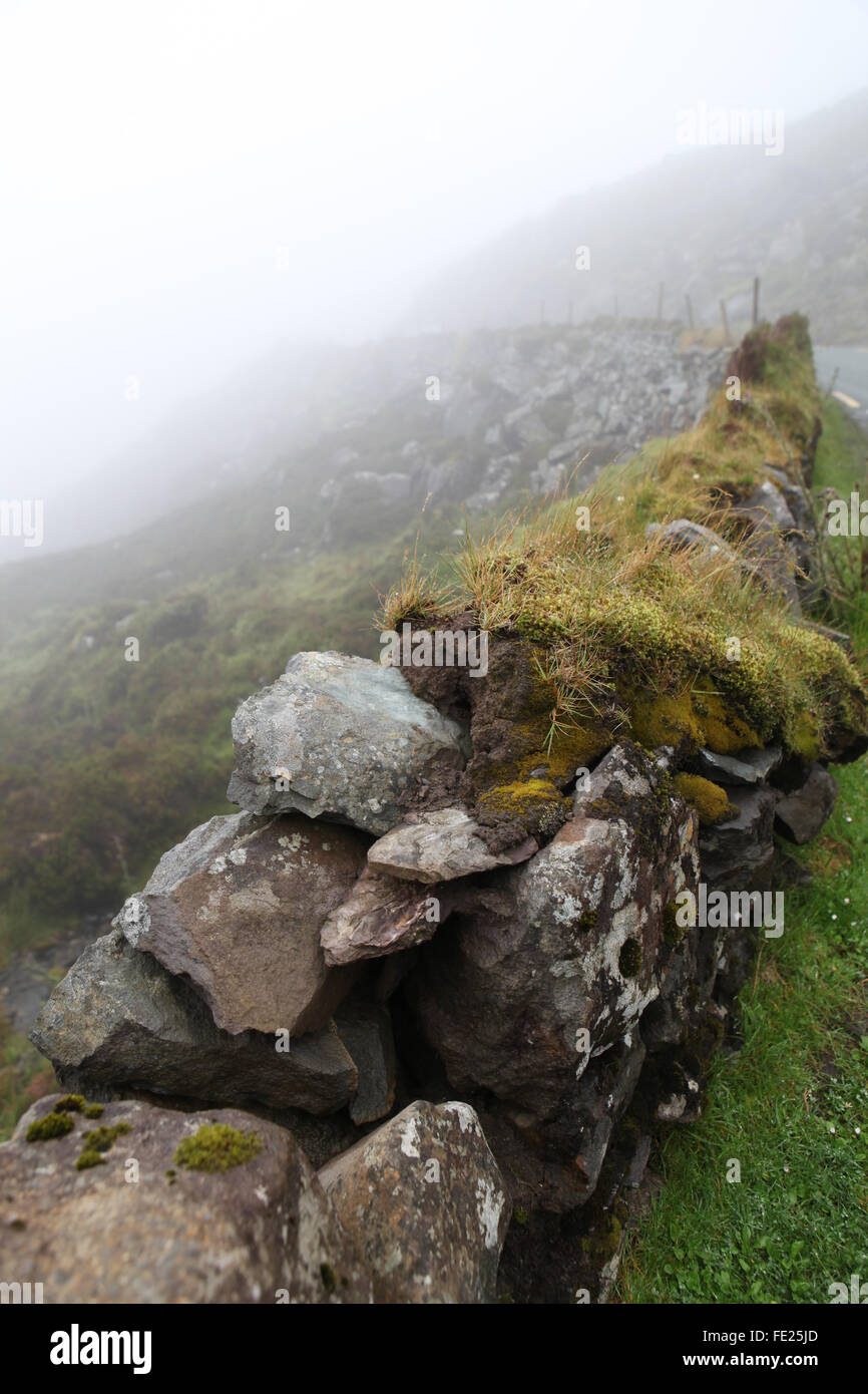 Rural landscape, stonewall in Dingle, Co. Kerry, Ireland Stock Photo ...