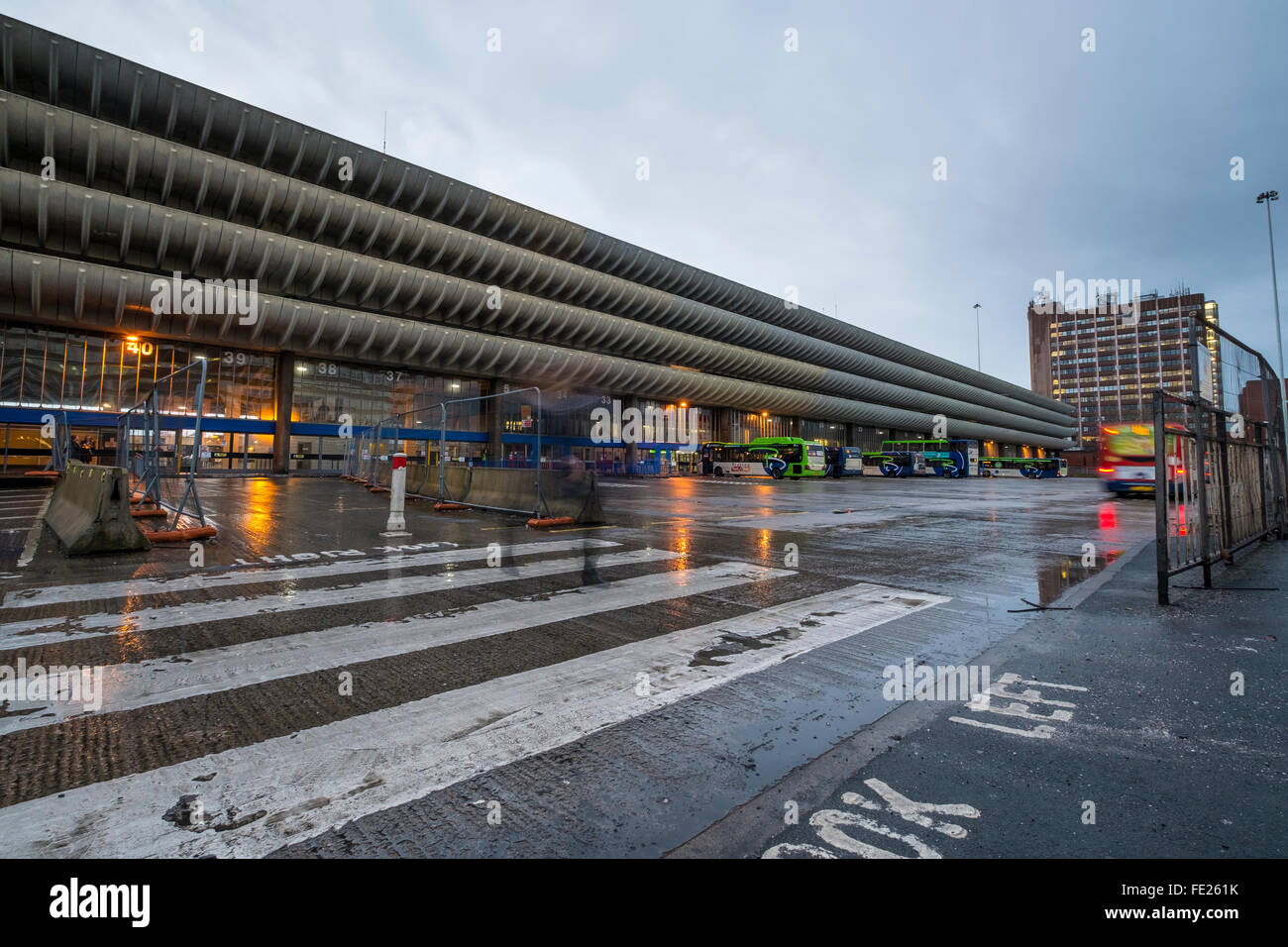 Preston Bus Station pictured here in the early morning drizzle is an ...