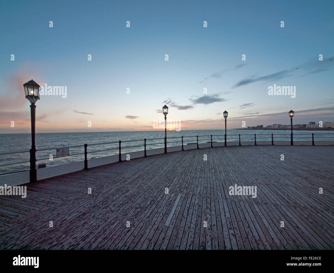 The end of Worthing Pier in early evening Stock Photo - Alamy