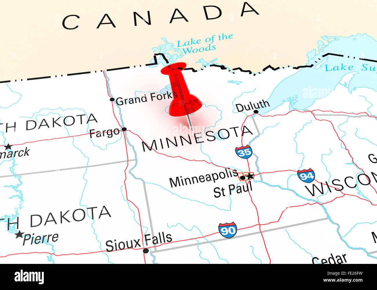 Map of virginia minnesota hi-res stock photography and images - Alamy