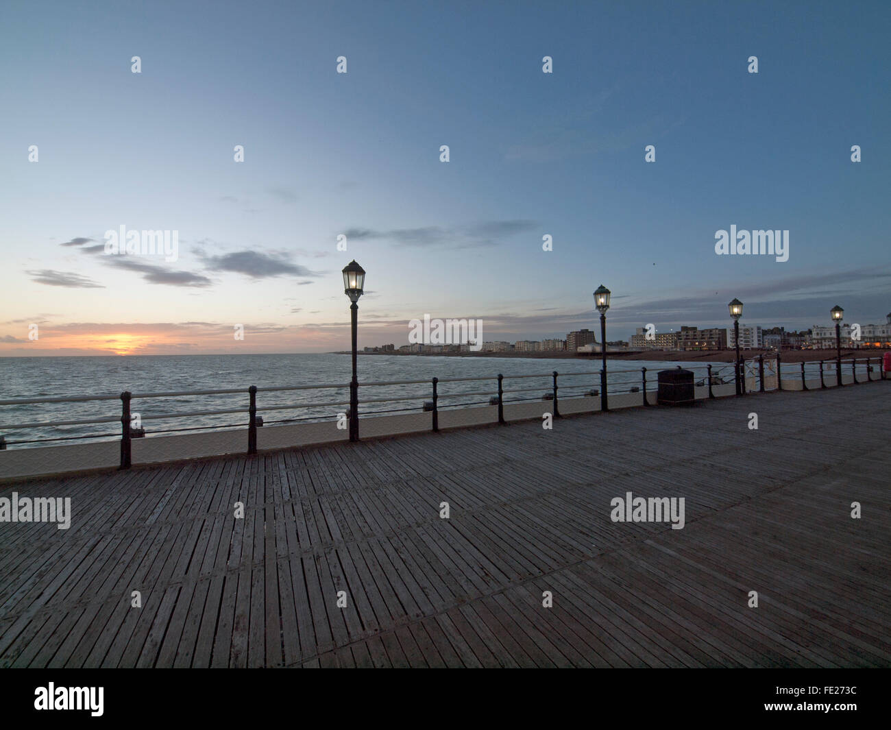 The end of Worthing Pier in early evening Stock Photo - Alamy