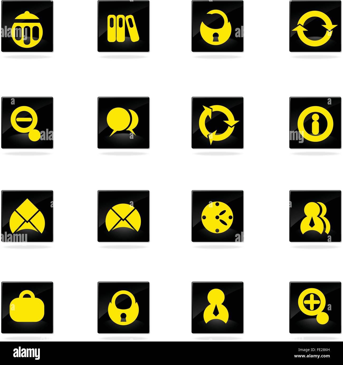 Office icons set Stock Vector Image & Art - Alamy