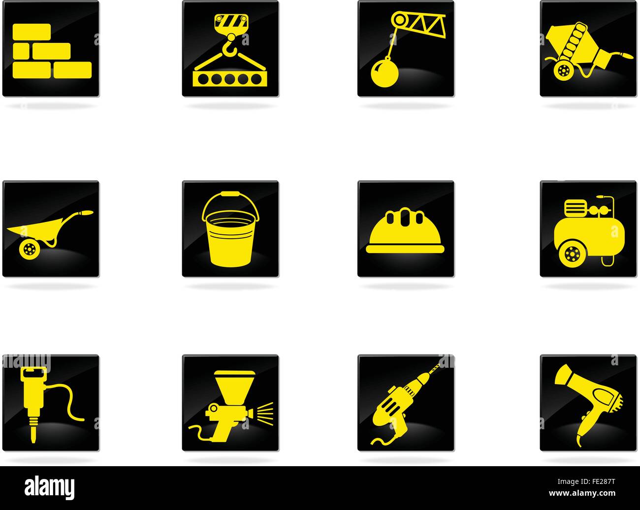 Building equipment icons set Stock Vector Image & Art - Alamy