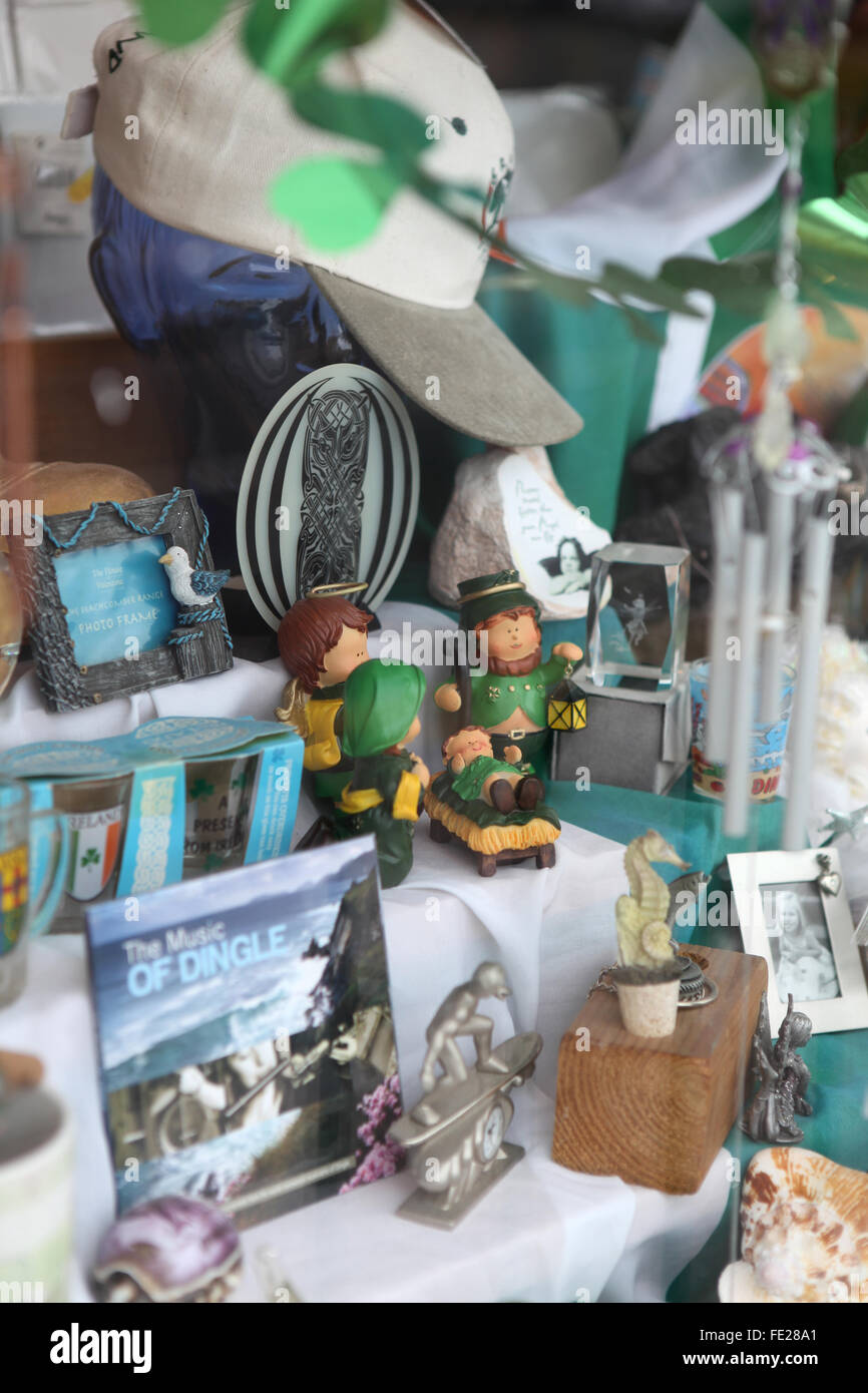 Shop window full of Irish souvenir's Dingle, Co. Kerry, Ireland Stock ...