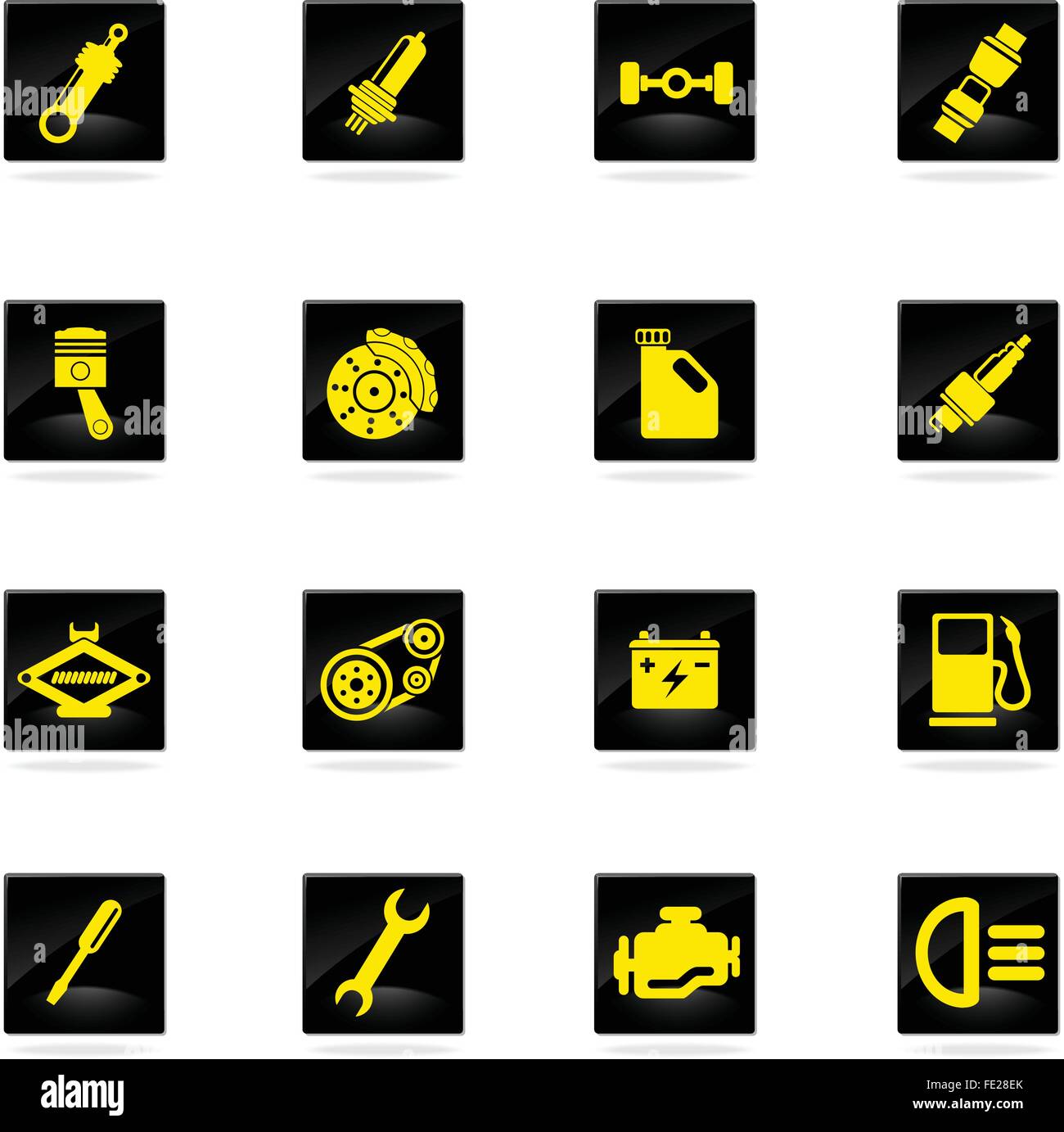 Auto Service Icons Stock Vector Image & Art - Alamy