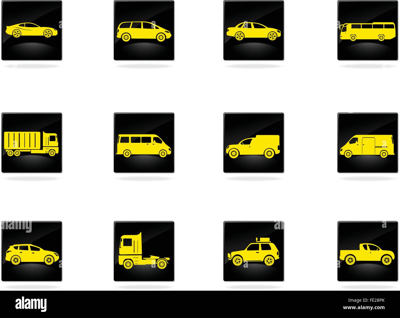 Vehicles Icon Set Stock Vector Image & Art - Alamy