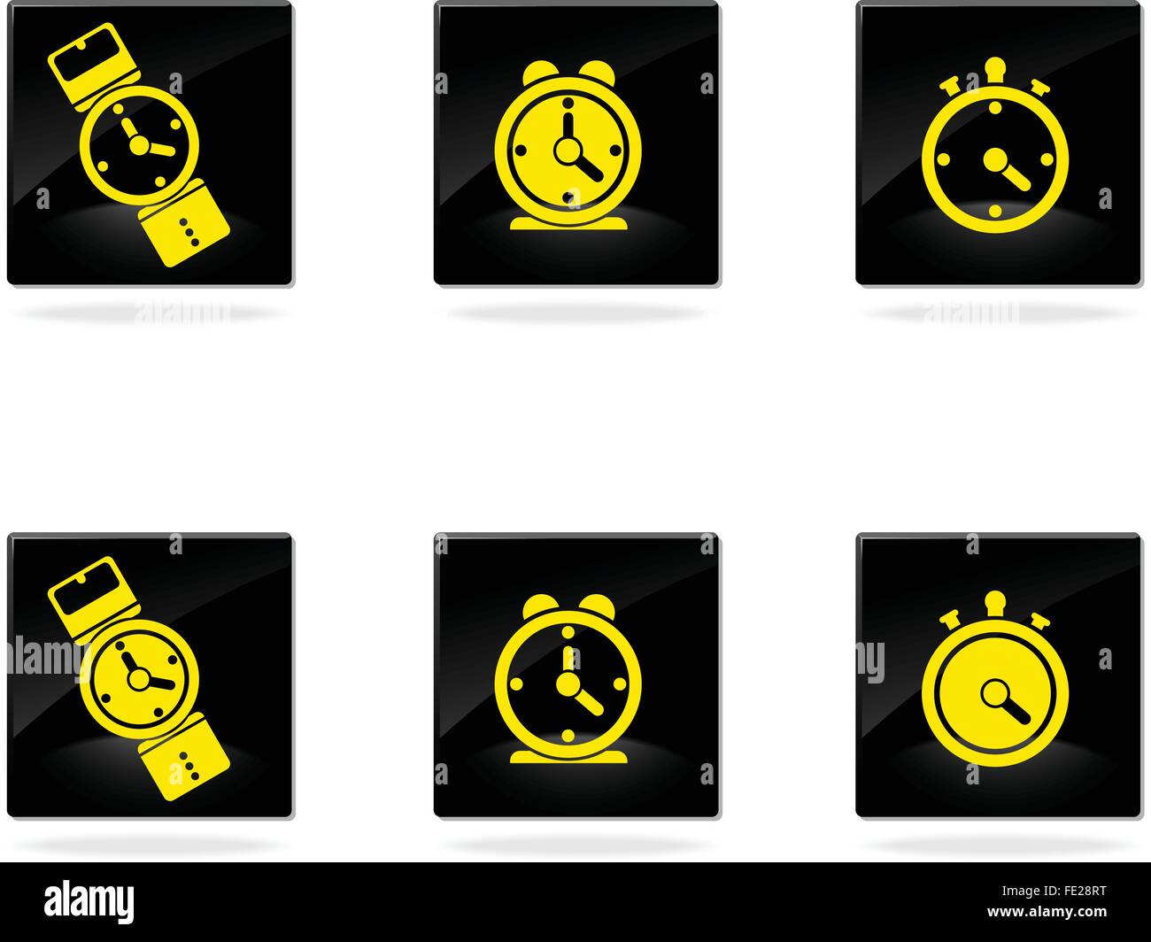 vector clocks icons Stock Vector Image & Art - Alamy