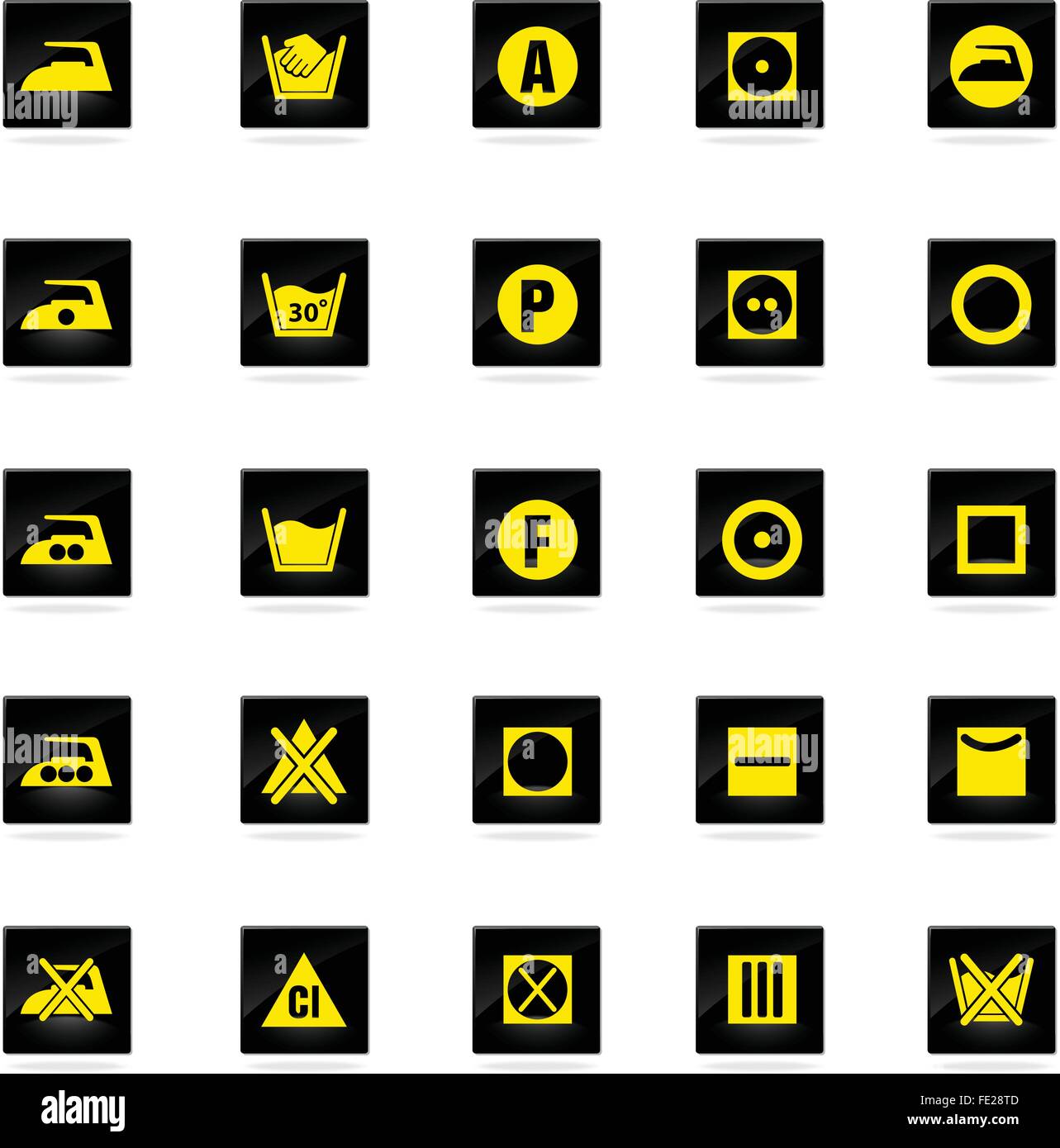 Laundry icons set Stock Vector Image & Art - Alamy