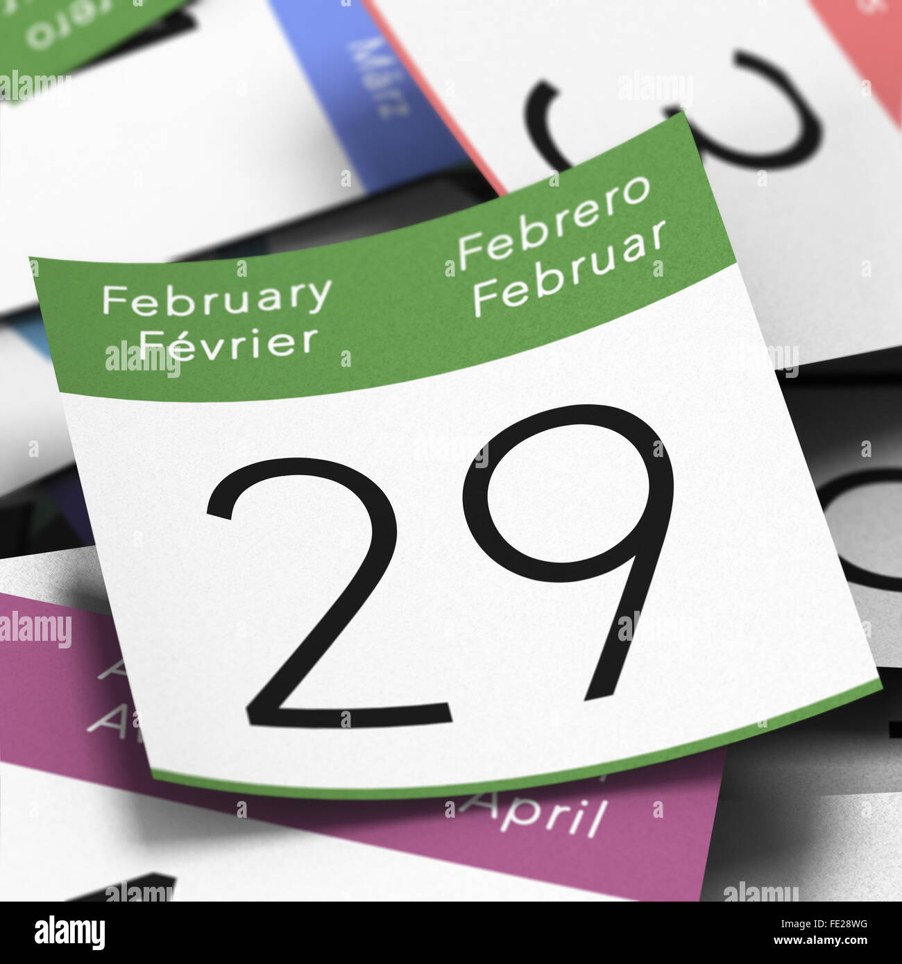 Calendar where it's written february 29th with a blue thumbtack, leap ...