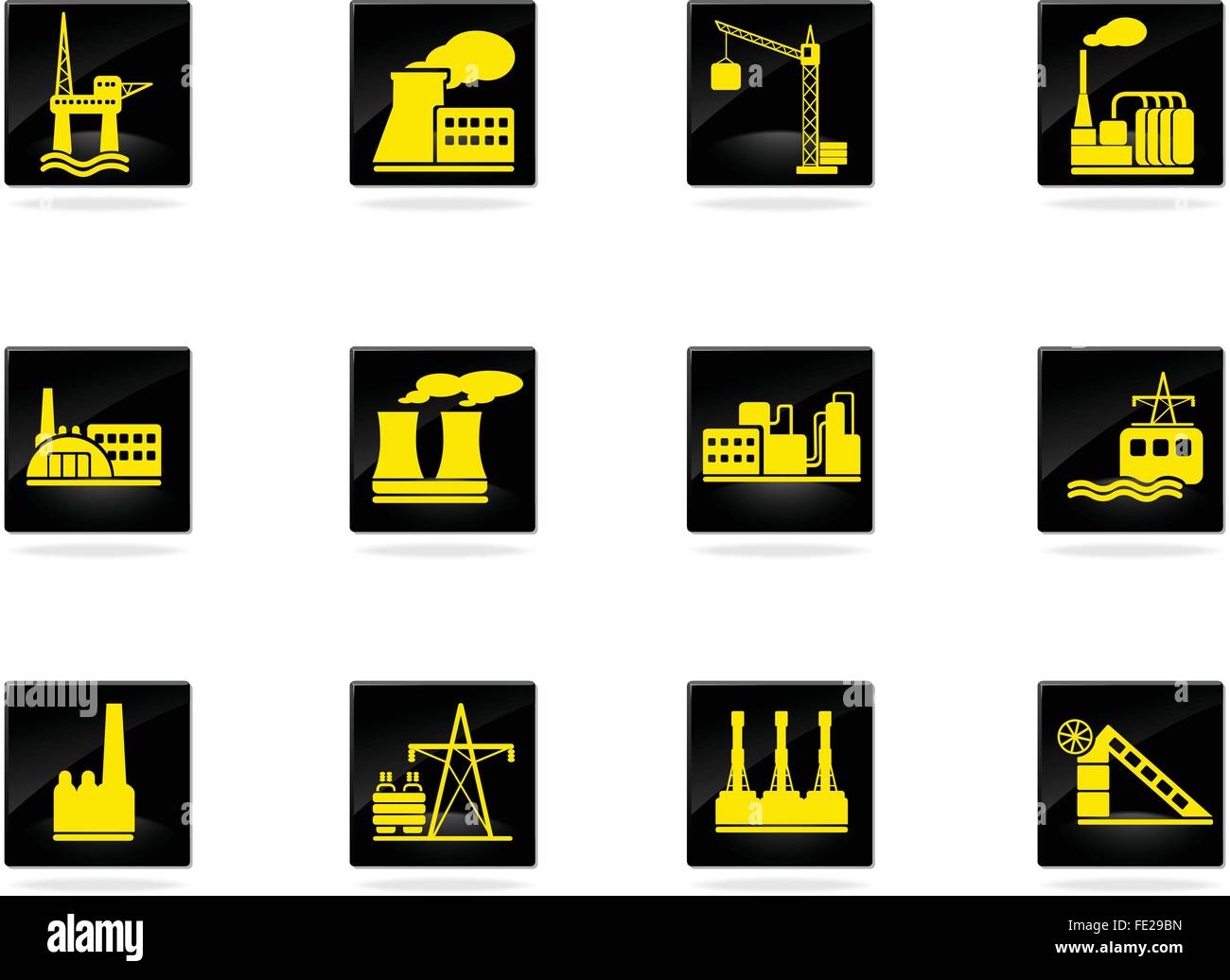Factory and Industry Symbols Stock Vector Image & Art - Alamy