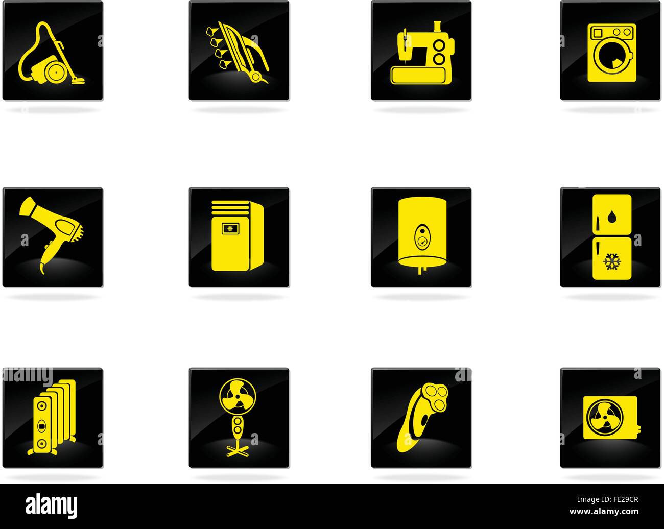 Home Appliances Icon Set Stock Vector Image & Art - Alamy