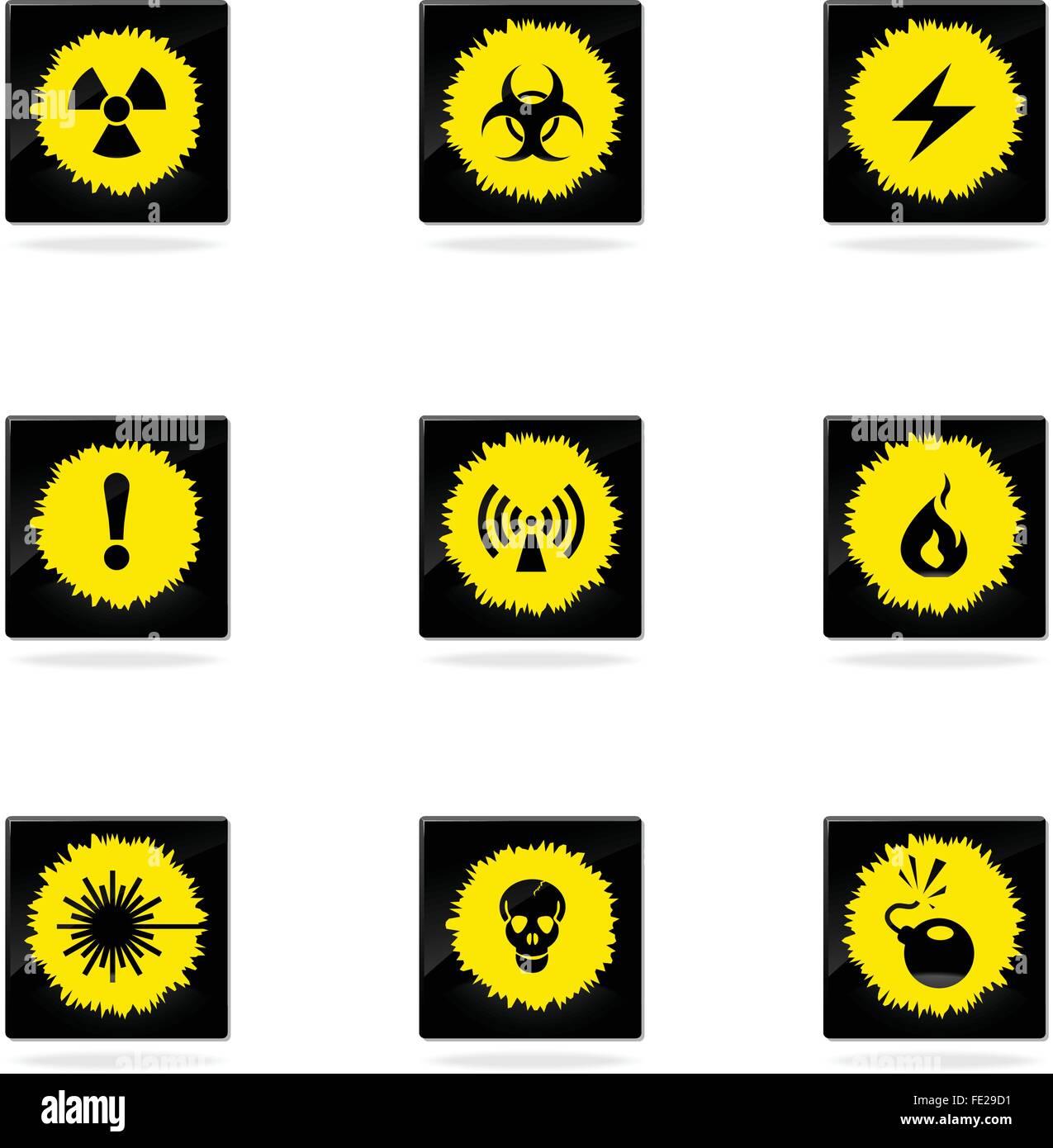 Hazard Sign Icons Stock Vector Image & Art - Alamy