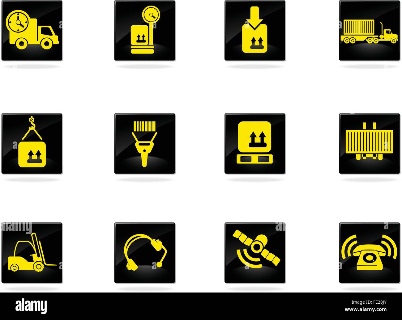 Logistics icons set Stock Vector Image & Art - Alamy