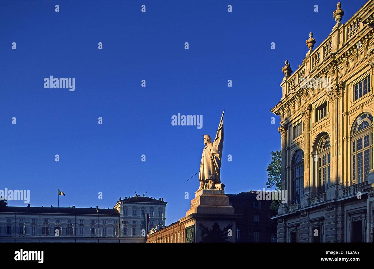 Piazza Castello , monument to the Sardinian army and Palazzo Reale ...