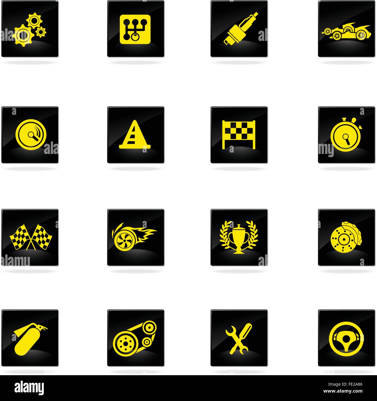 Racing icons set Stock Vector Image & Art - Alamy