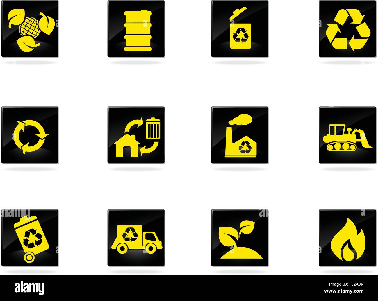 Recycle icons set Stock Vector Image & Art - Alamy