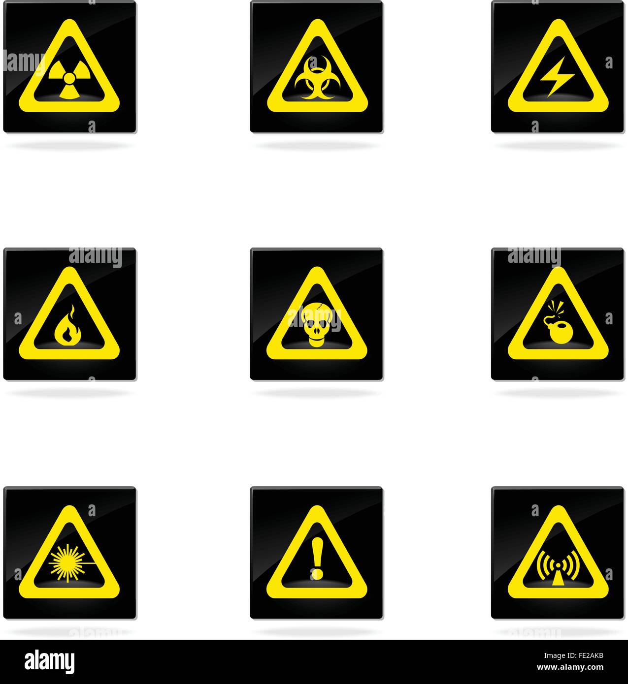 Hazard Sign Icons Stock Vector Image & Art - Alamy
