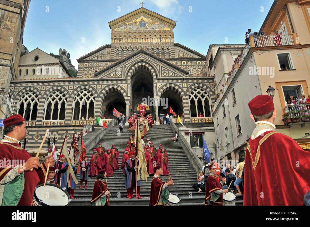 Medieval procession during the regatta of the 4 Ancient Martime ...