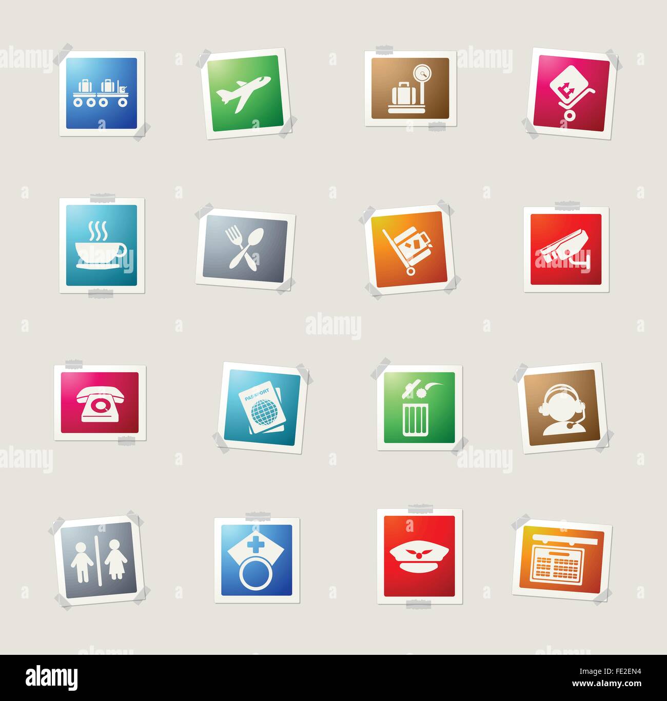 Airport icons set Stock Vector Image & Art - Alamy