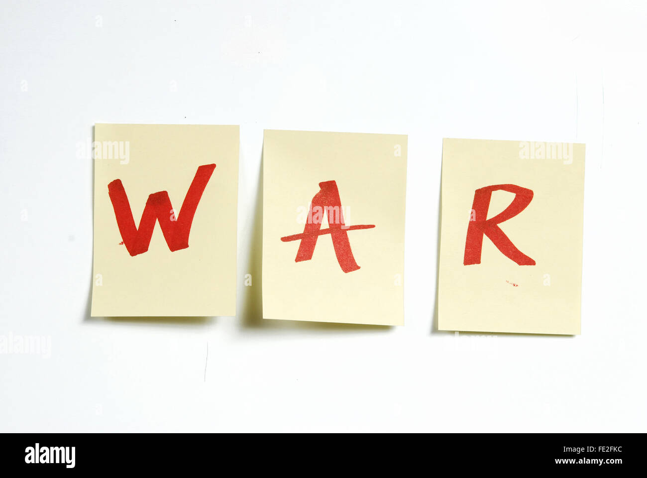 The inscription on a sticker pasted on the whiteboard Stock Photo - Alamy