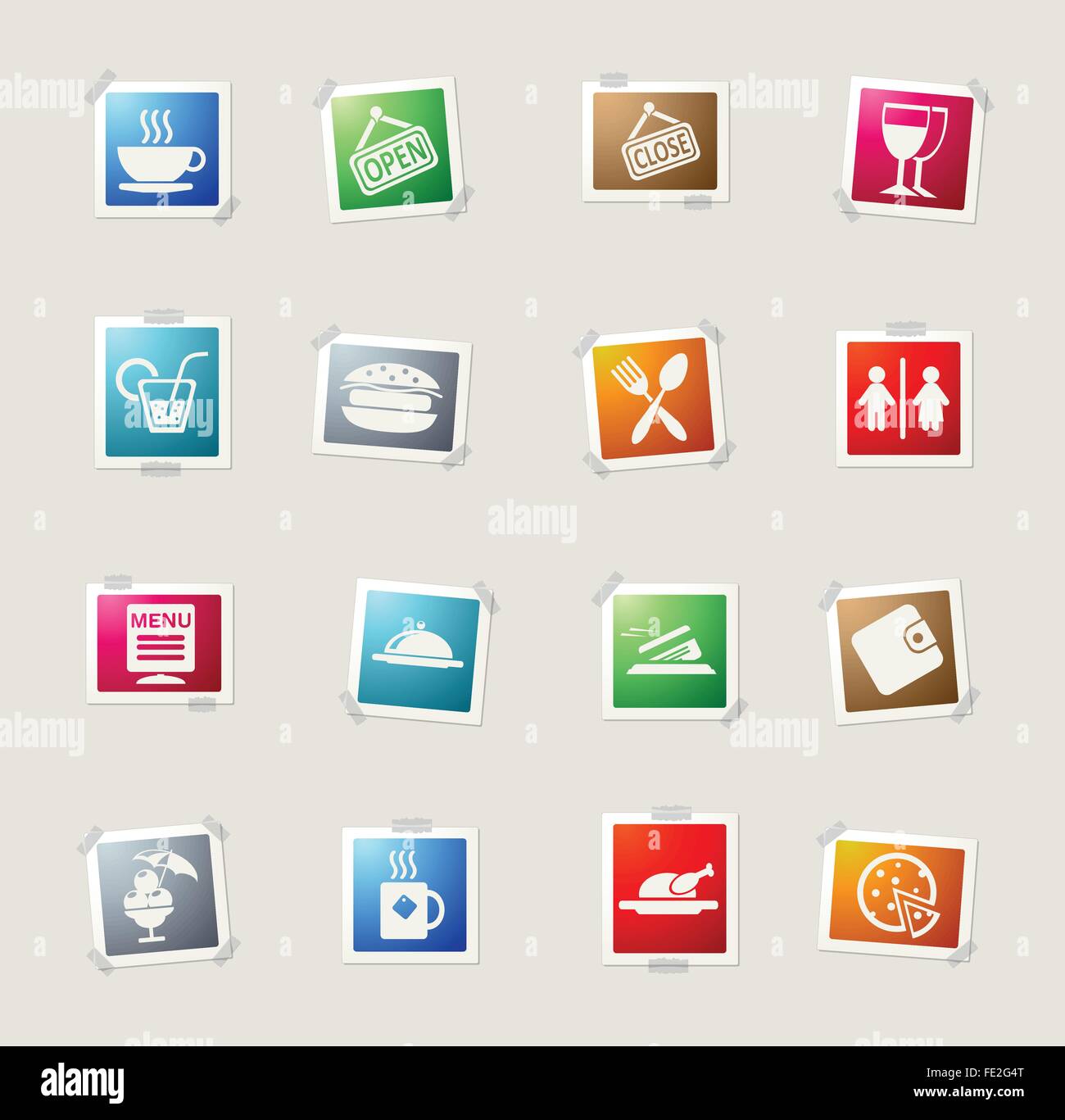 Cafe simply icons Stock Vector Image & Art - Alamy