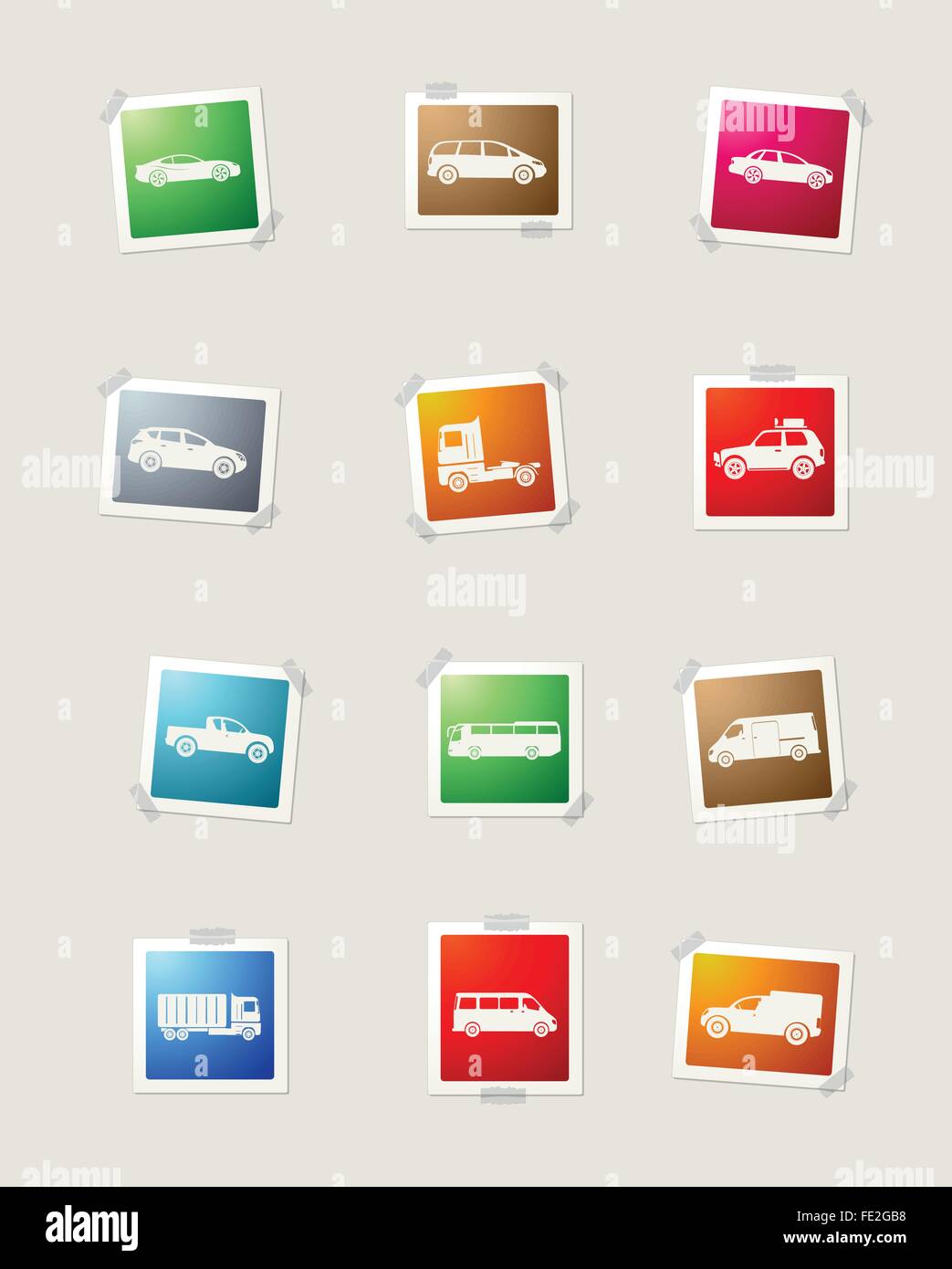 Vehicles Icon Set Stock Vector Image & Art - Alamy