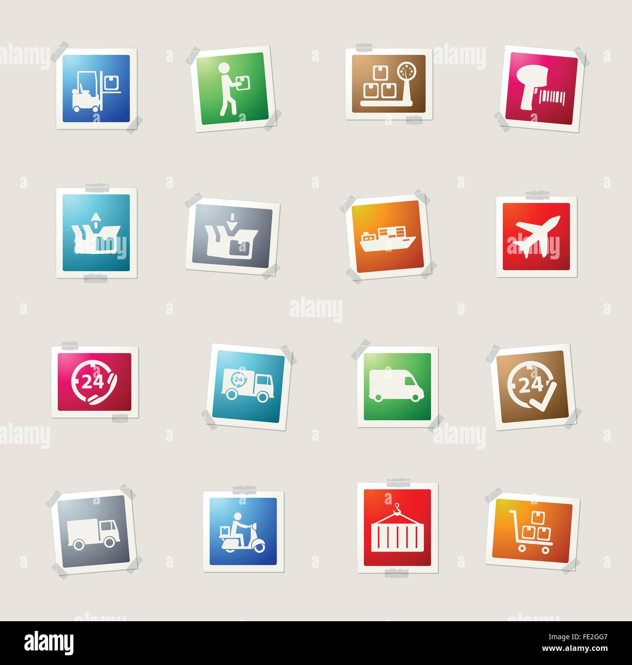 Delivery simply icons Stock Vector Image & Art - Alamy