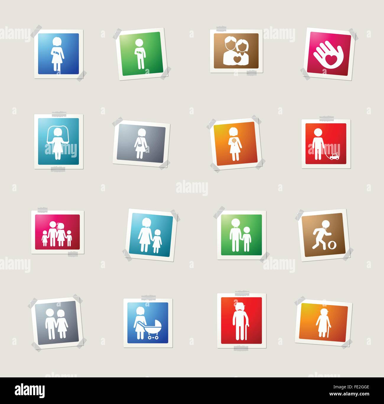 Family running with arms Stock Vector Images - Alamy