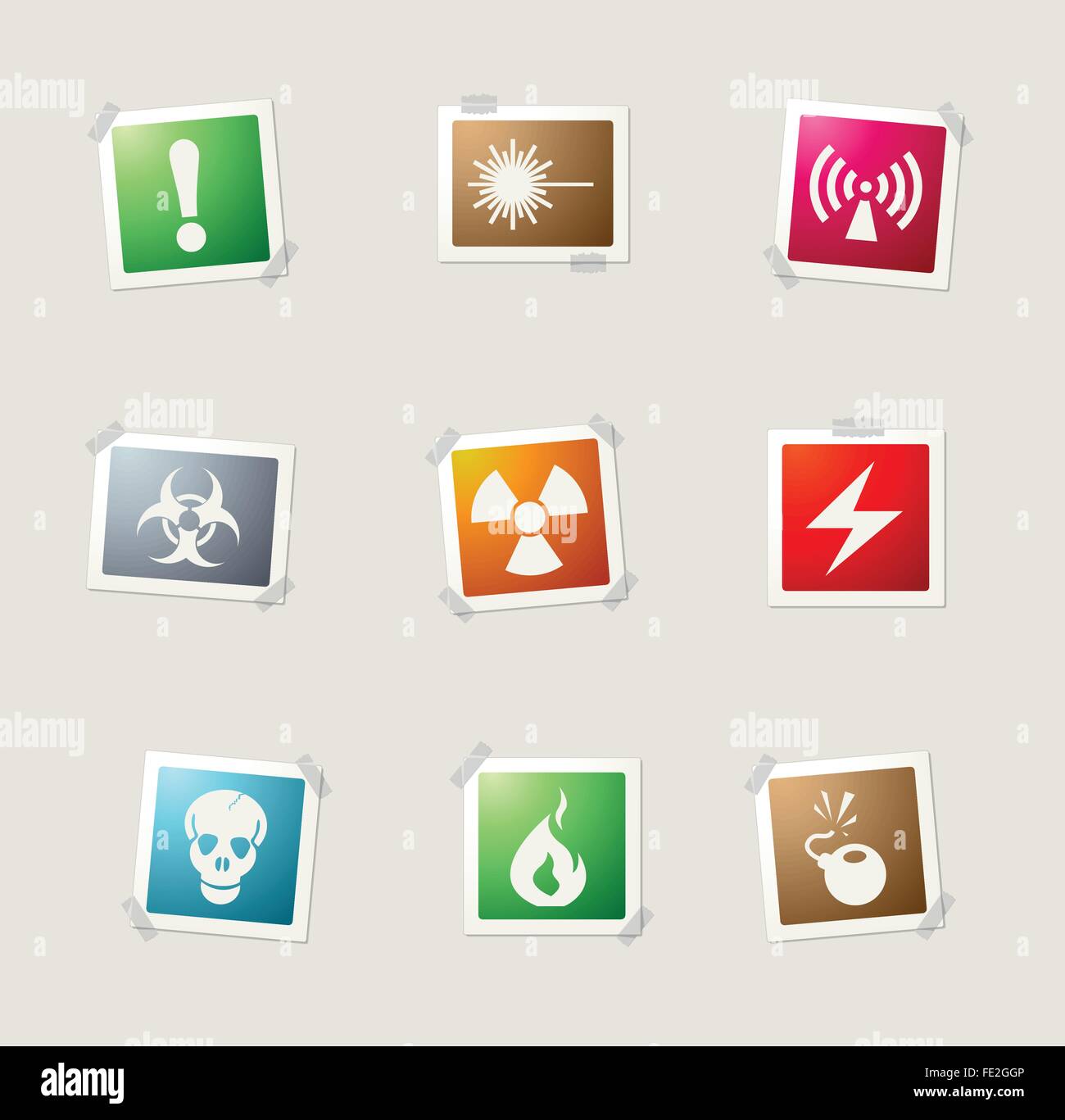 Hazard icons set Stock Vector Image & Art - Alamy