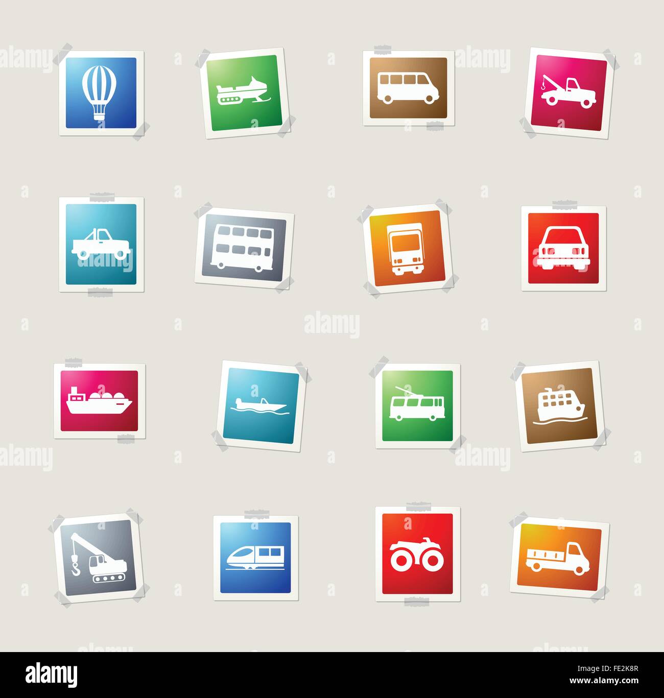 Transportation simply icons Stock Vector Image & Art - Alamy