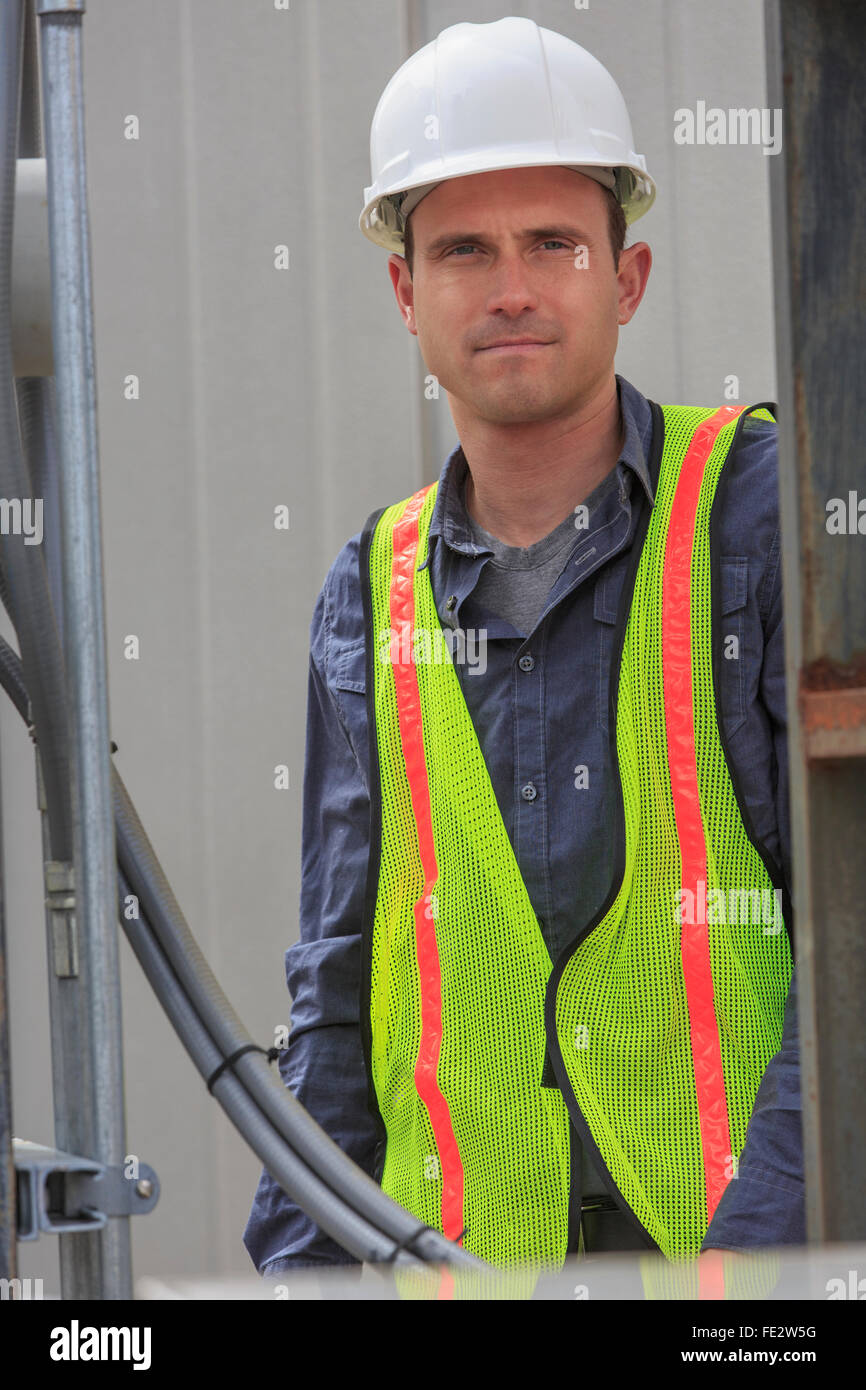Industrial Engineer On Site At A Power Plant Stock Photo Alamy