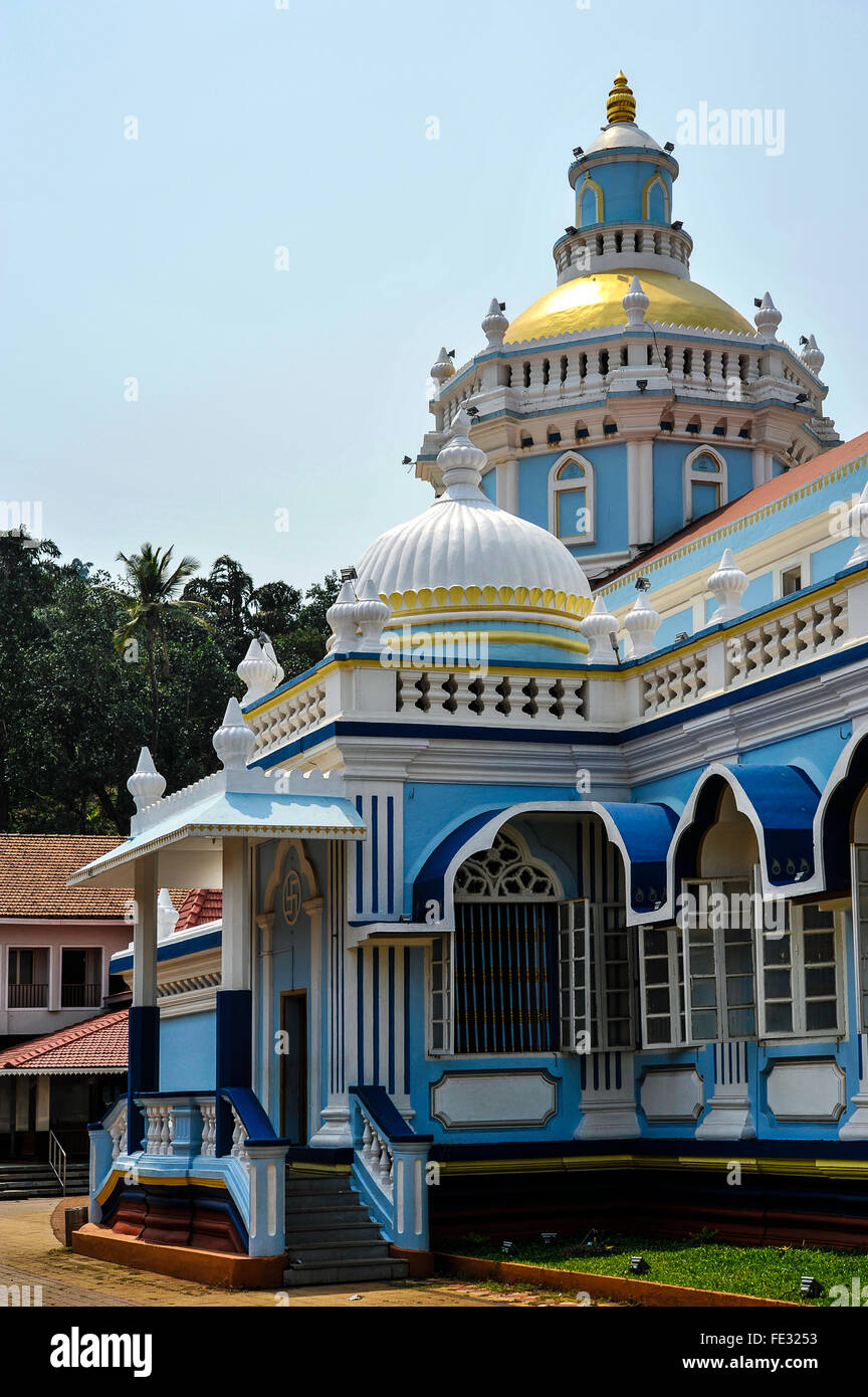 India Goa Shri Mangeshi temple Stock Photo - Alamy