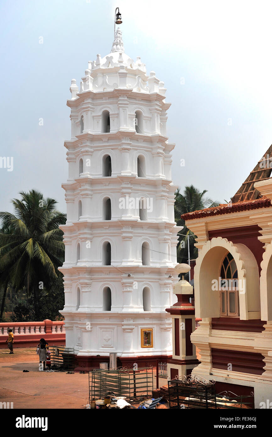 India Goa Shri Mangeshi temple Stock Photo - Alamy