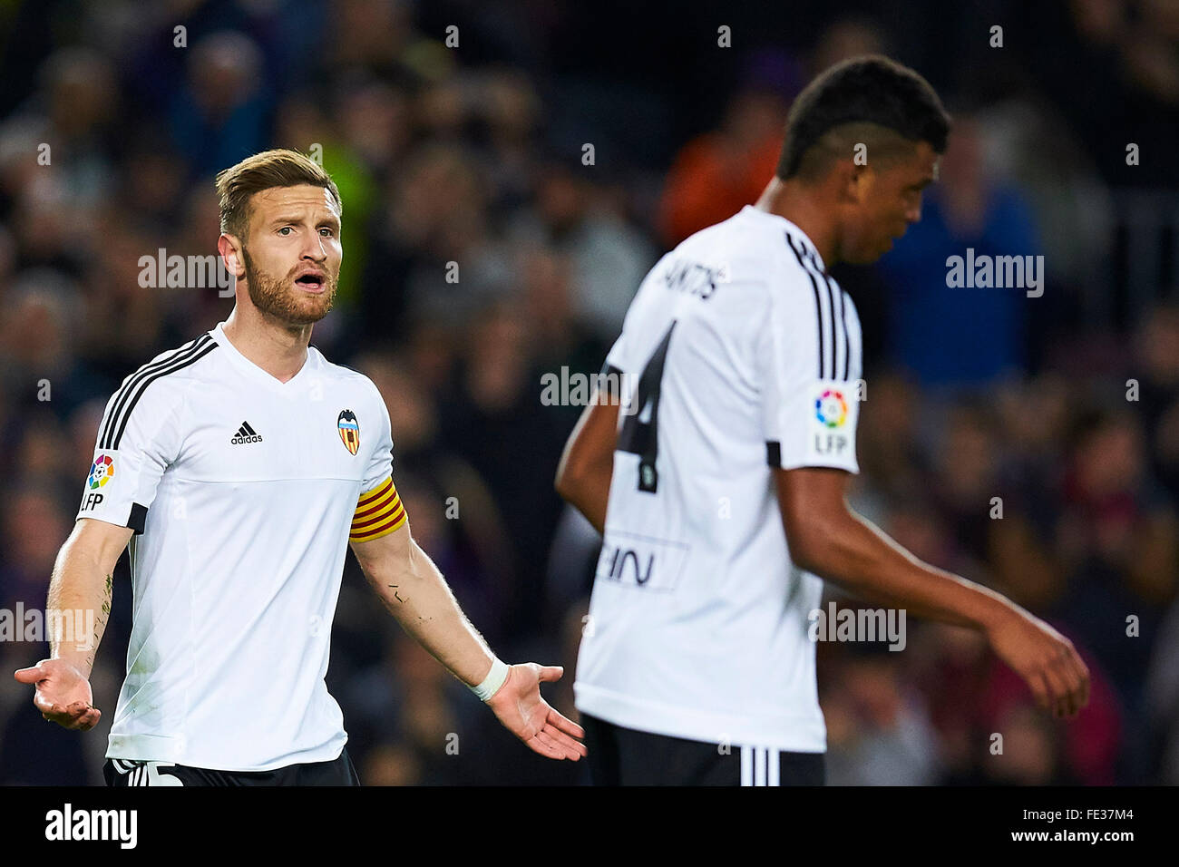 Mustafi (Valencia CF) reacts, during Kings Cup soccer match between FC ...